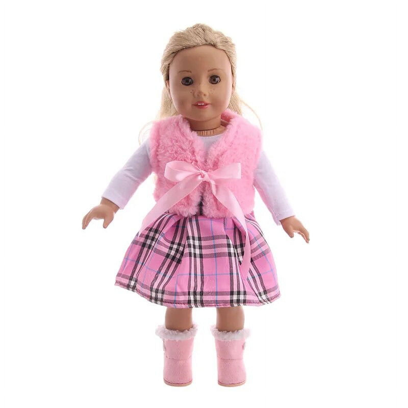 Pink Clothes Suit For 43 Cm Born Baby Reborn Doll Accessories 18 Inch American Doll Girls Toys ...