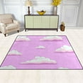 Pink Clouds 80''x58'' Extra Large Plush Memory Foam Rug, Soft ...