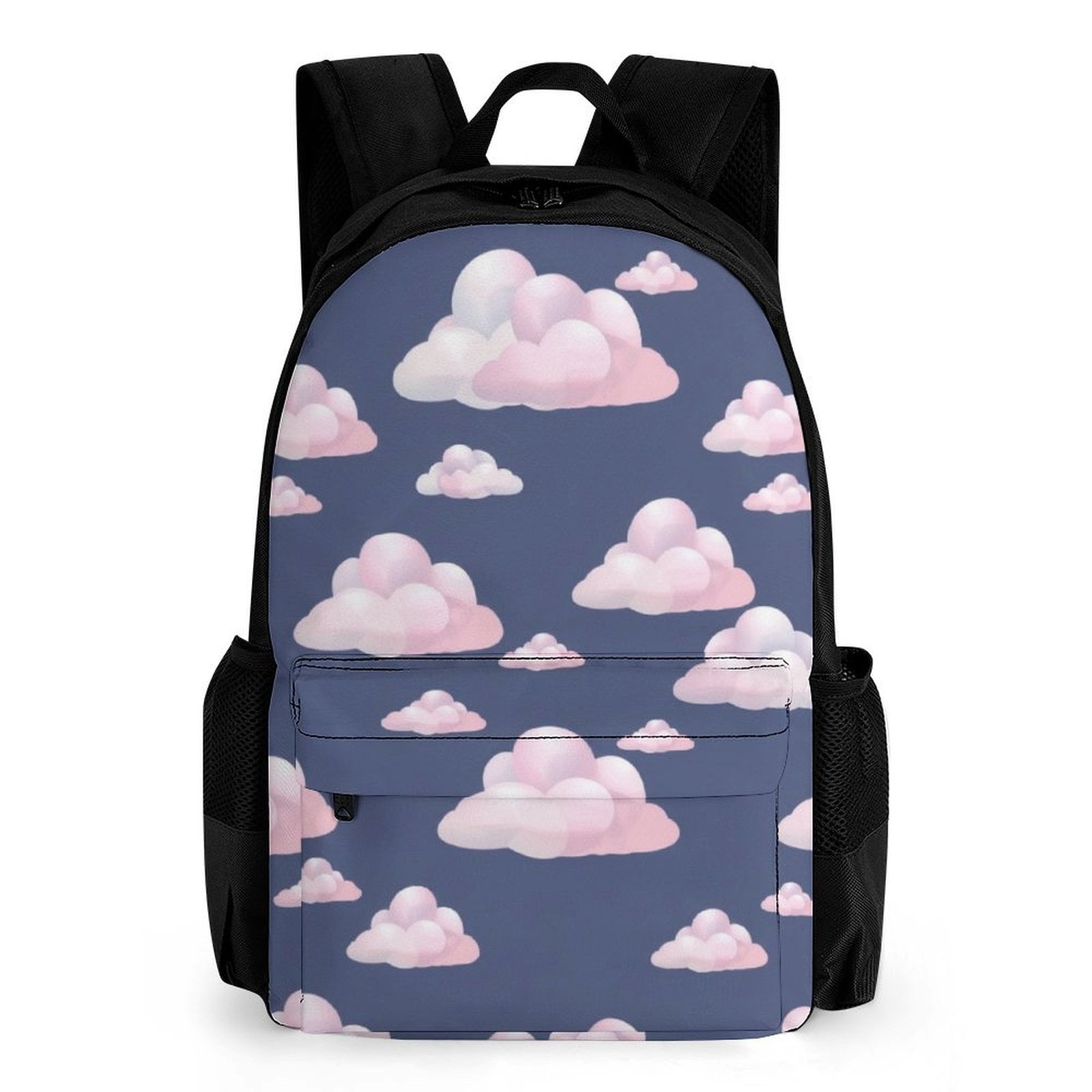 Pink Clouds Sky Student Travel Bags Laptop Daypack Backpack Shoulder ...