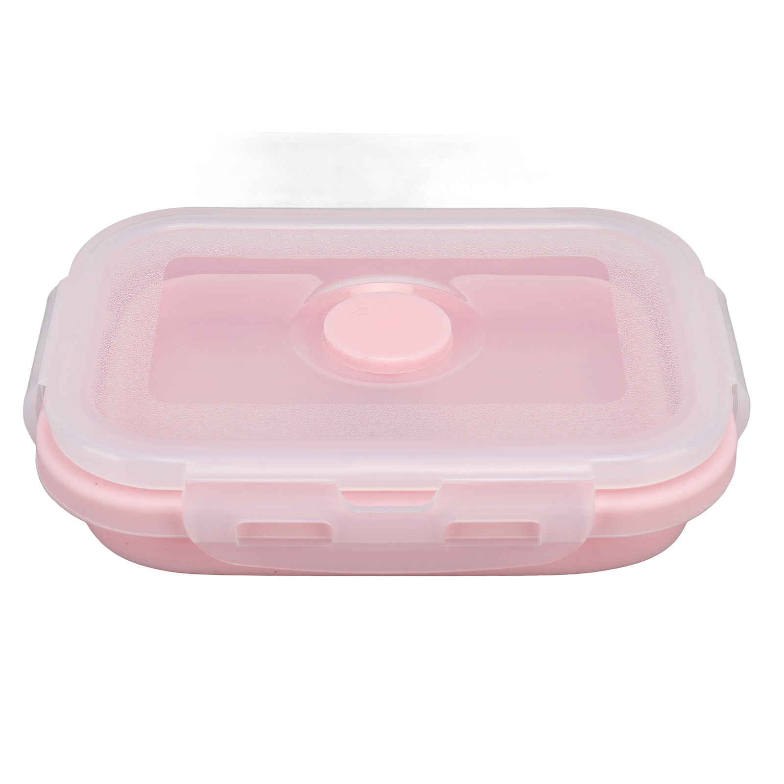 Pink Collapsible Silicone Food Container, 1200ml, High-Temperature ...