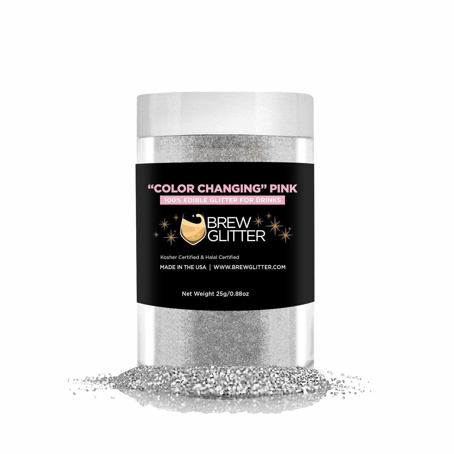 Brew Glitter - Color Changing Pink Edible Drink Glitter - Bold Sparkle ...