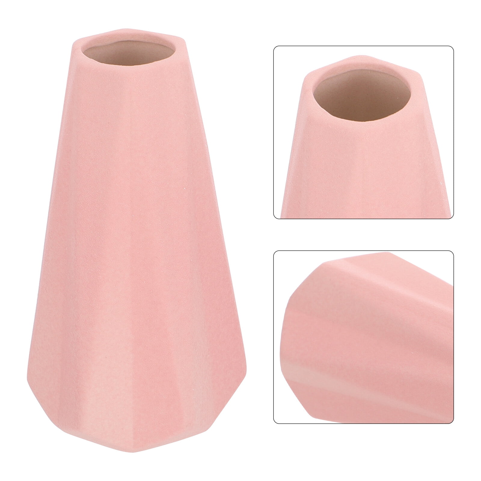 AURARMLET Pink Ceramic Floral Vase For Office Decor 1Pack - Walmart.com