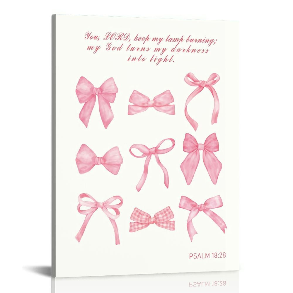 Pink Coquette Bow Wall Art Decor Posters Wall Decor Room Decor, Pink ...