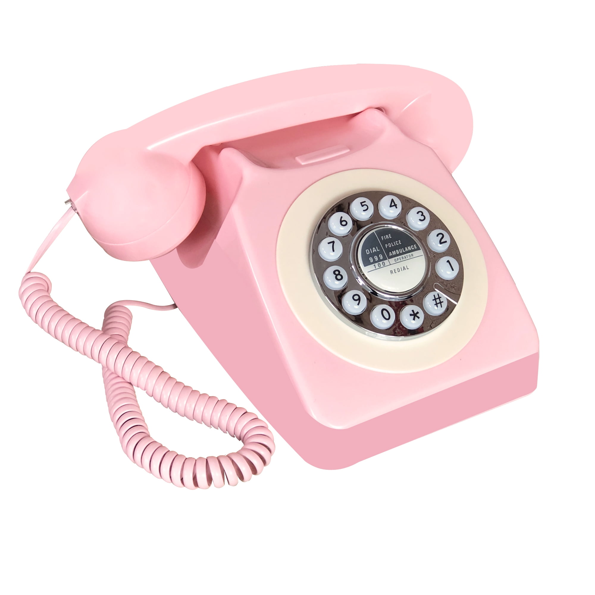 Pink Corded Retro Phone, Vintage Old Phones, Classic 1930's Antique ...