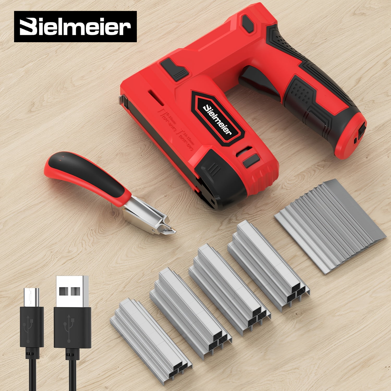 Pink Cordless 2-in-1 Nail & Staple Gun, 4V Battery Powered with 2600 ...