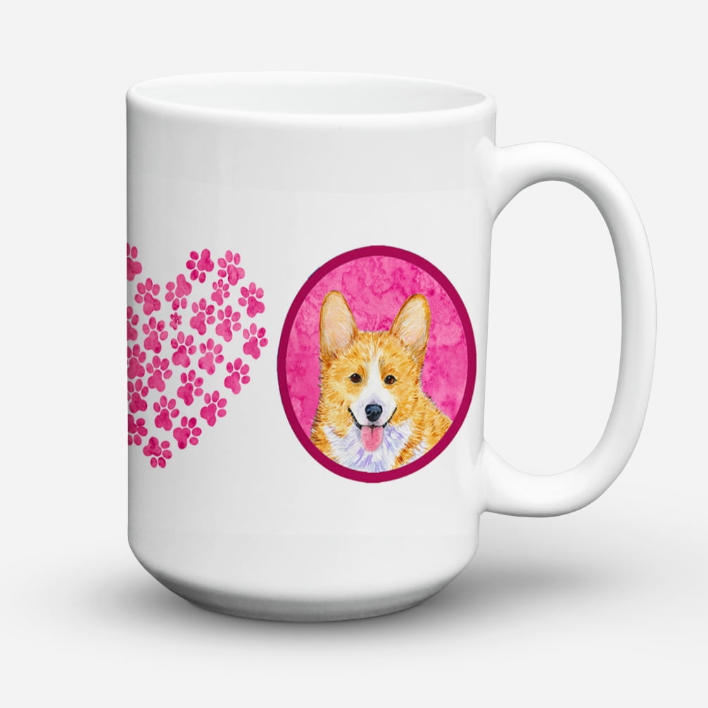 Pink Corgi Coffee Mug 15 oz - Walmart.com