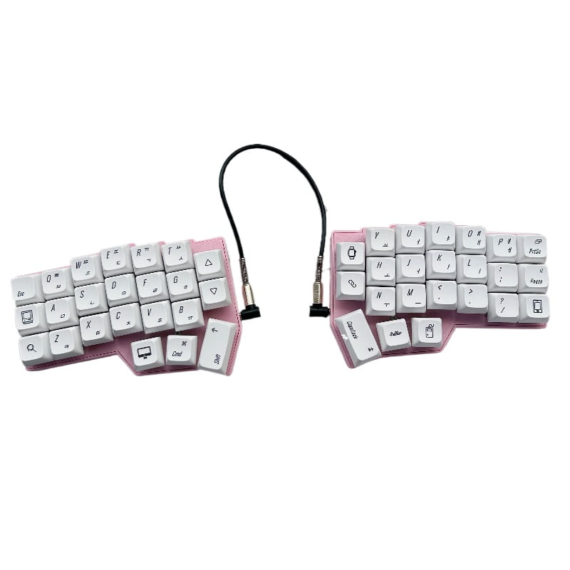 Pink Corne V4.1 Split Keyboard Ergonomics Hot-swappable MX Mechanical ...