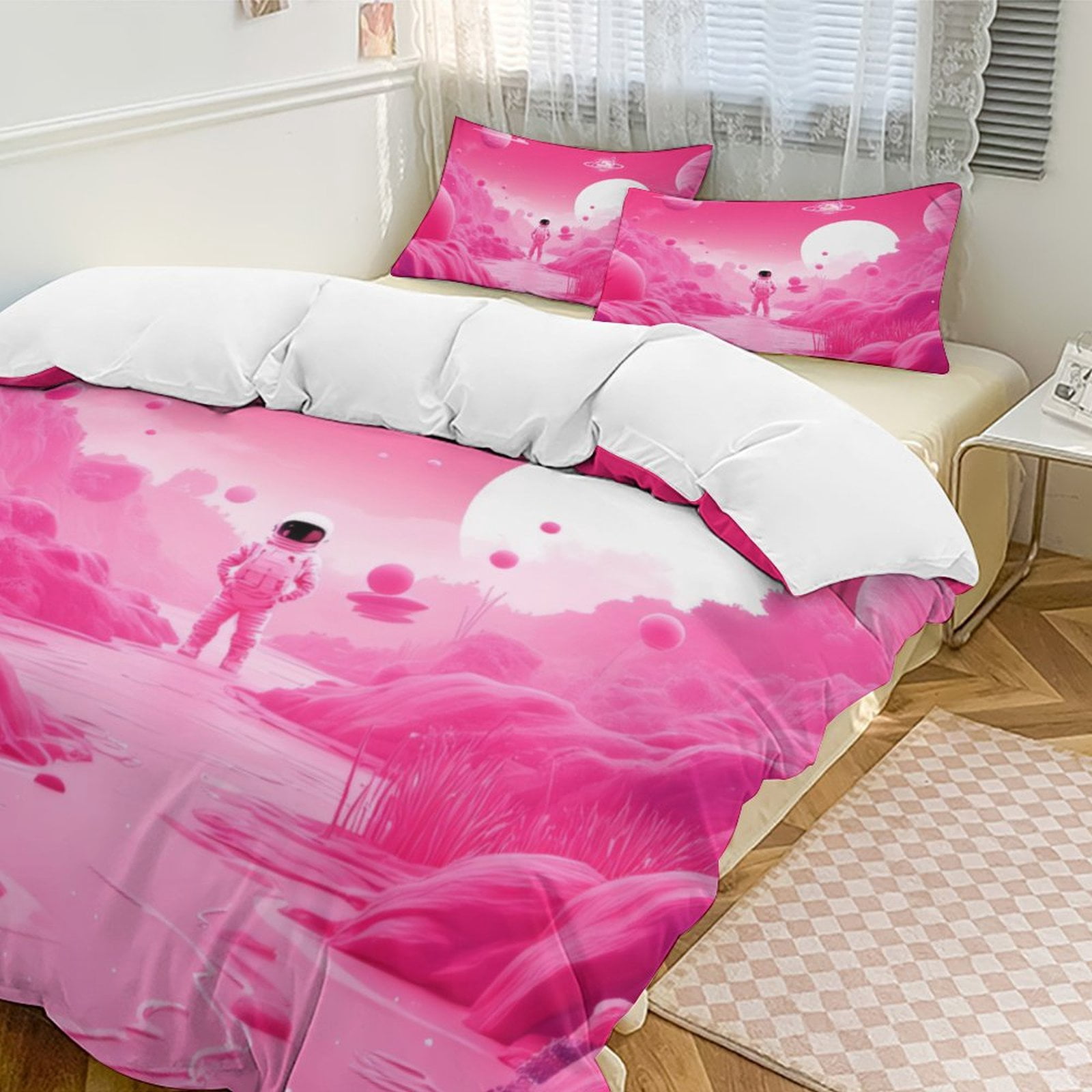 Pink Cosmic Dreamland 3D Duvet Cover Set Quilt Cover Theme of Kid Boy ...