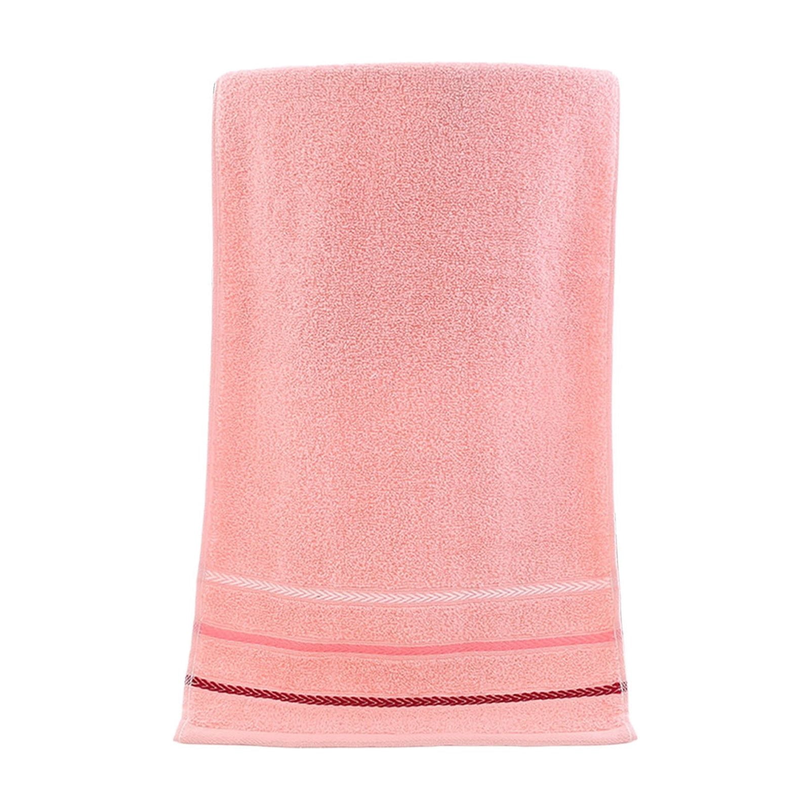 Pink Cotton Bath Towels Highly Absorbent And Soft For Spa Home And ...
