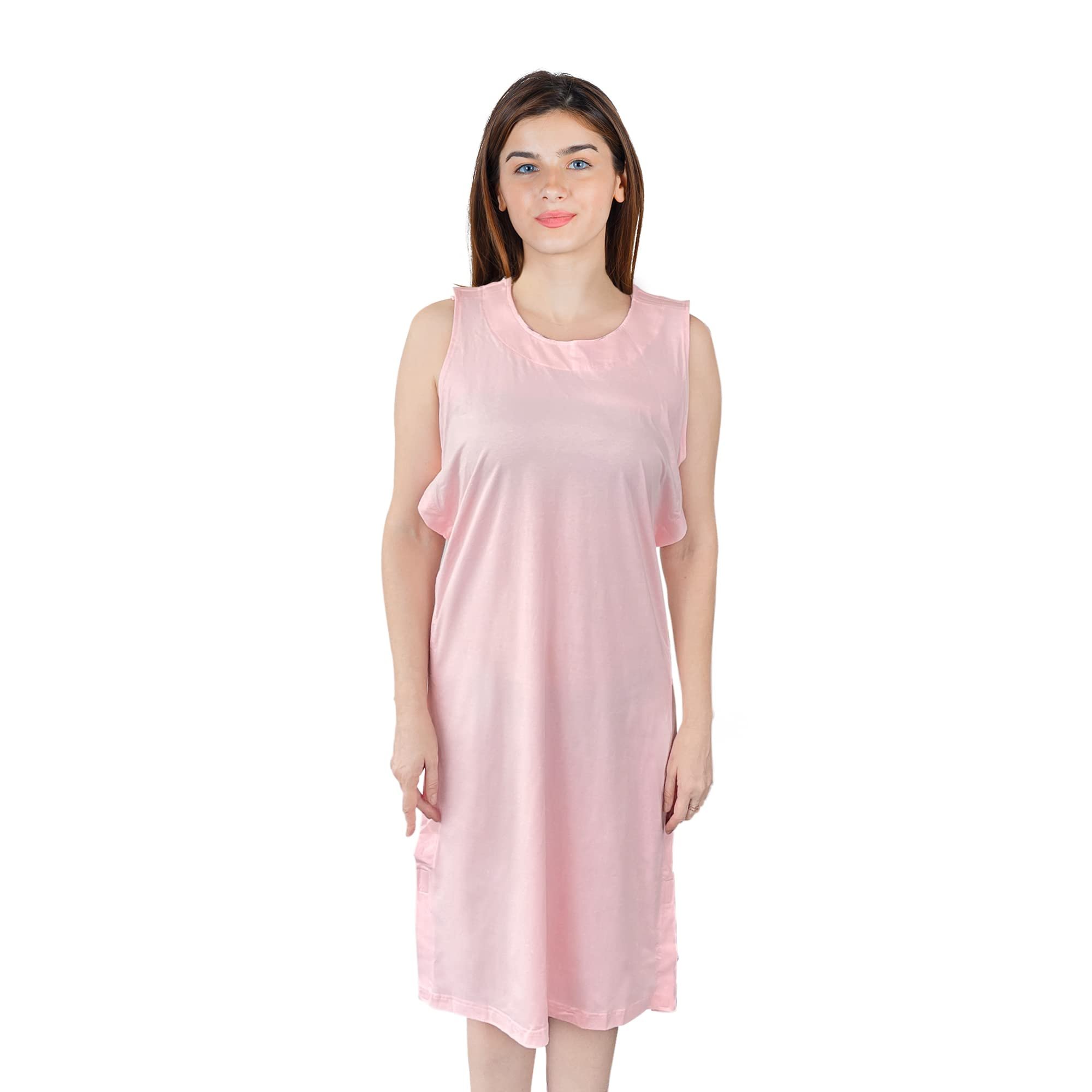 Pink Cotton Patient Gowns, Breathable 100% Cotton Cloth, 20 Count ...