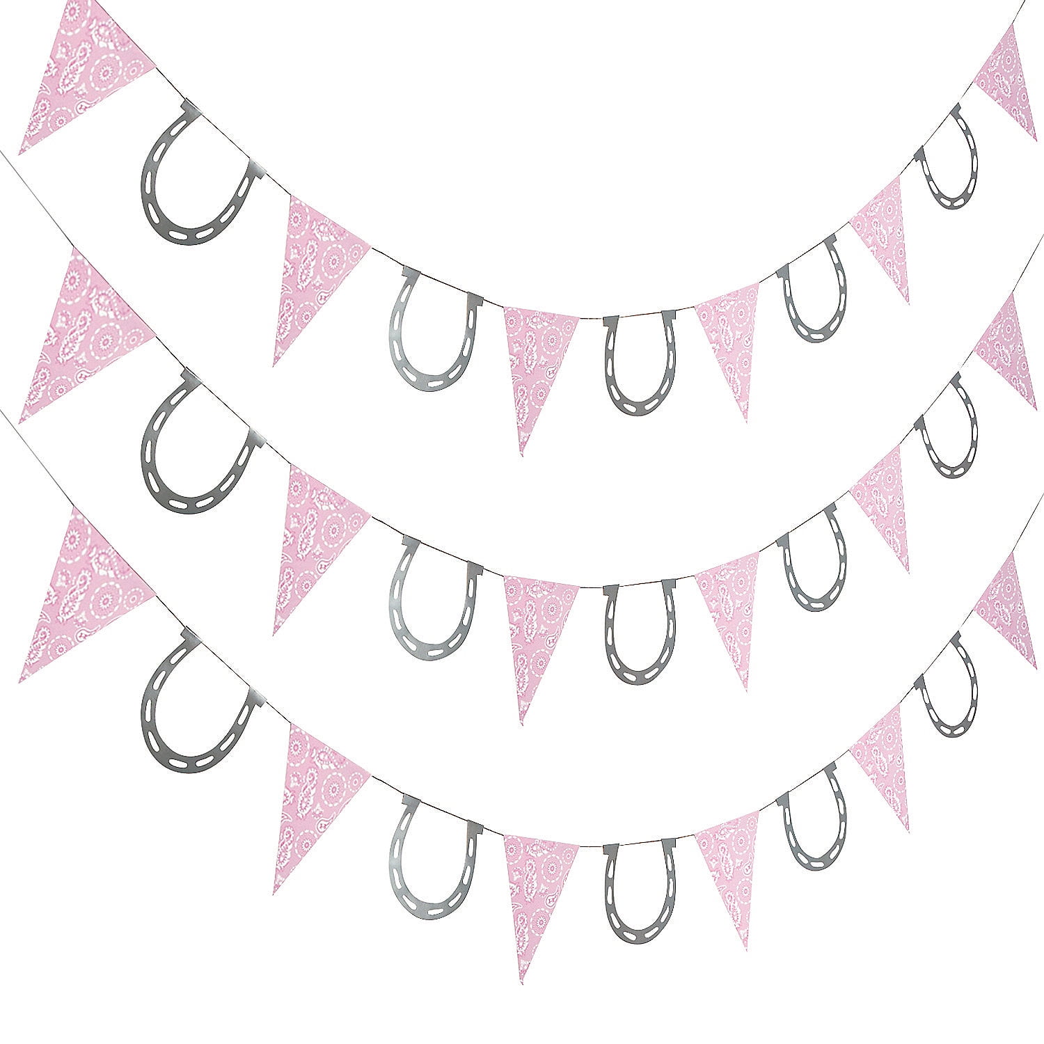 Pink Cowgirl Pennant Banner - Party Decor - 1 Piece - Walmart.com