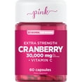 Pink Cranberry Pills for Women | 60 Capsules | Plus Vitamin C | Non-GMO & Gluten Free Extract ...