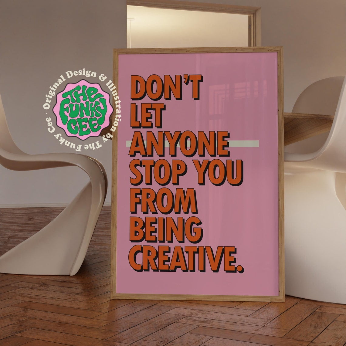 Pink Creative Quote Art Trendy Wall Art Motivational Poster Pink Decor ...