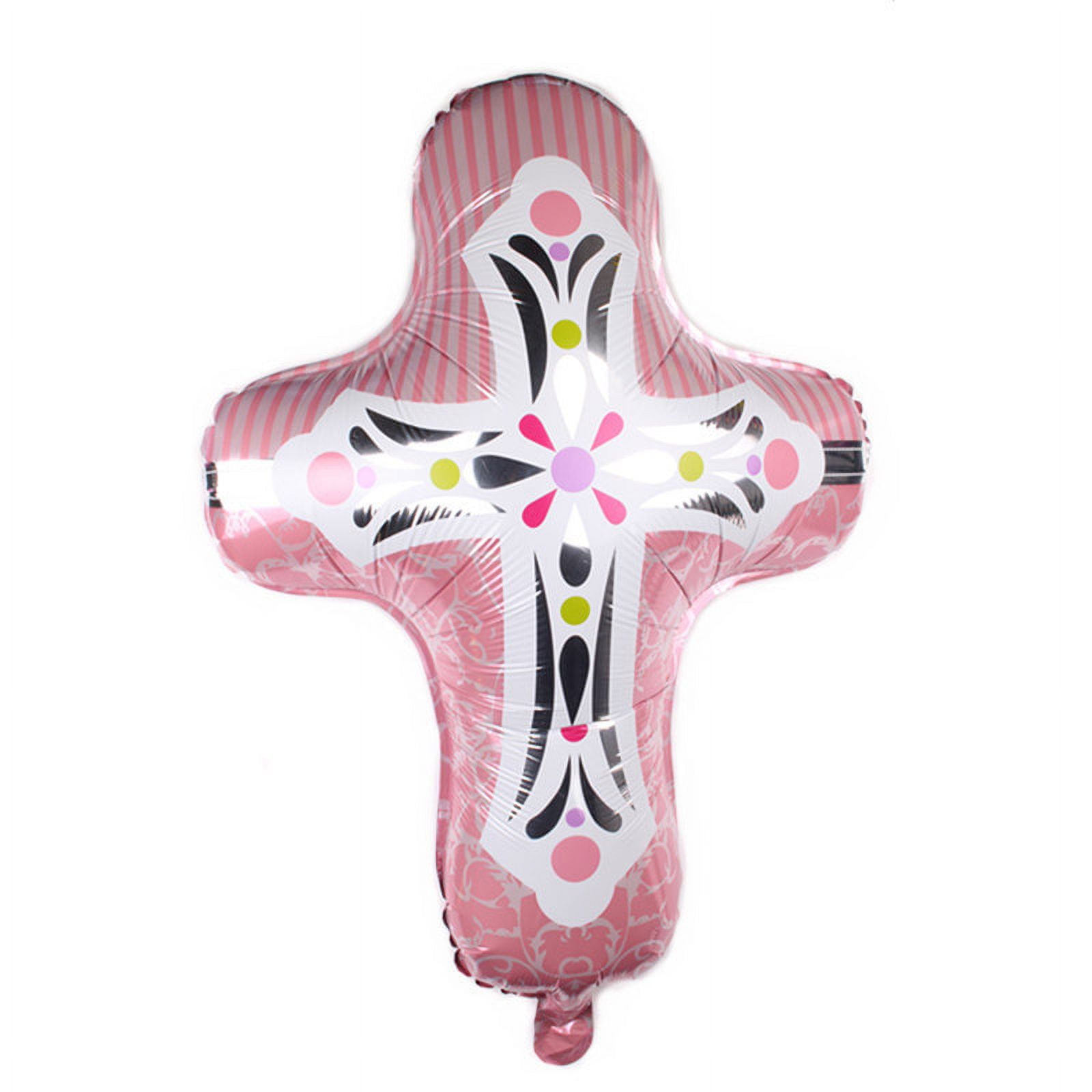 Pink Cross Shaped Mylar Foil Balloon for Religious Occasions - Walmart.com