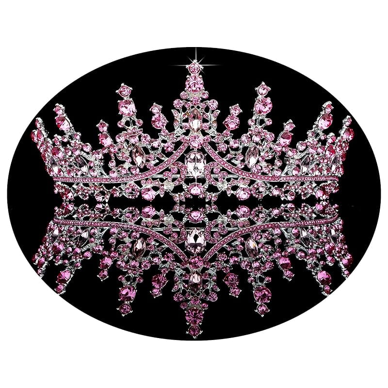 Pink Crown for Women Wedding Tiara for Women Queen Crown Crystal Tiara ...