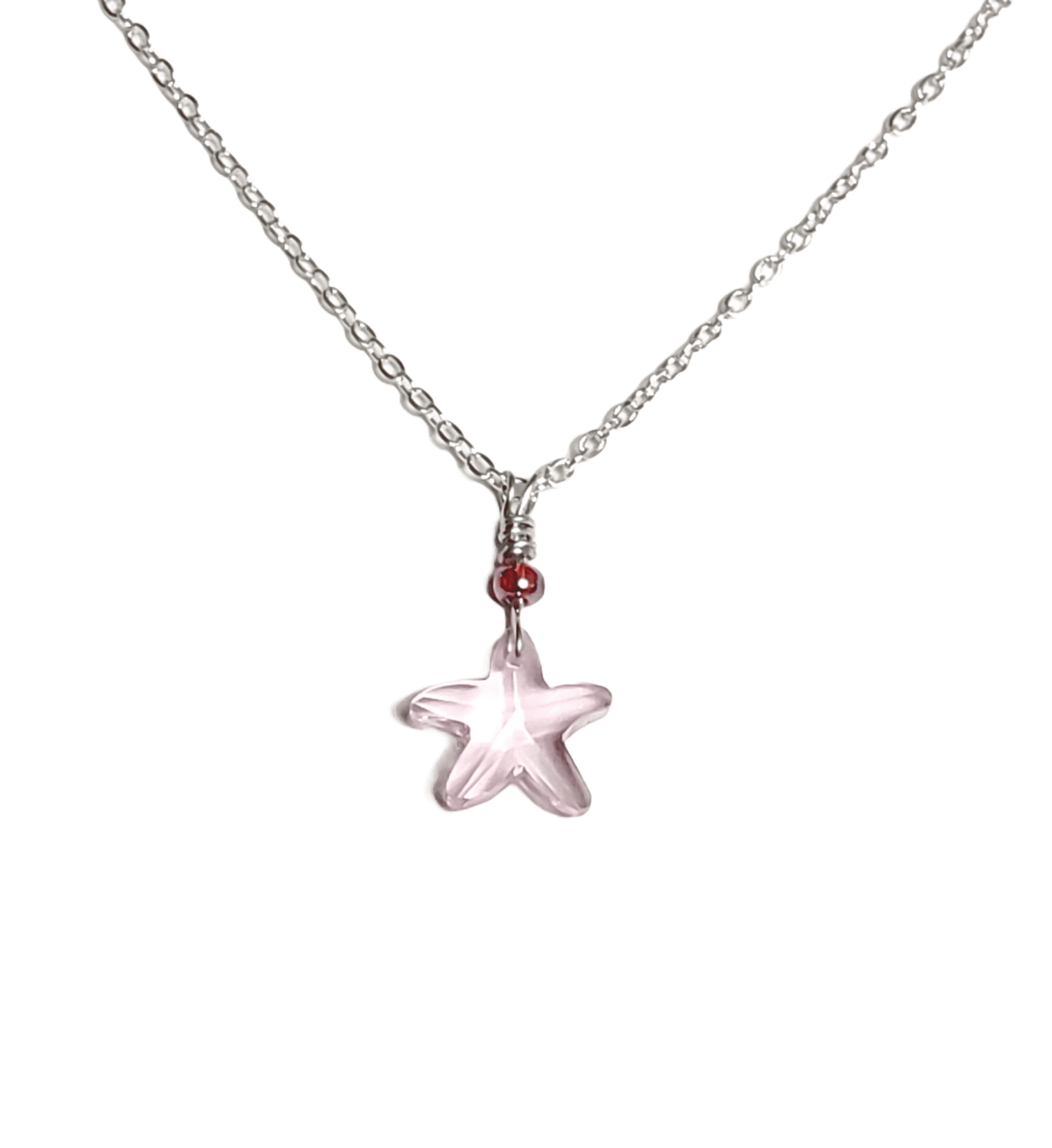 Pink Crystal Star Pendant Necklace - Walmart.com