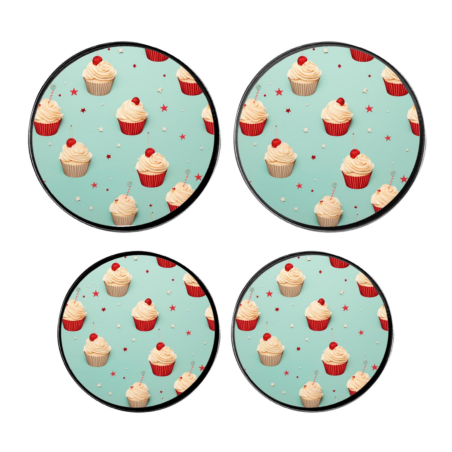 Pink Cupcakes Creative Pattern Stove Burner Covers Set,Gas Stove Burner ...