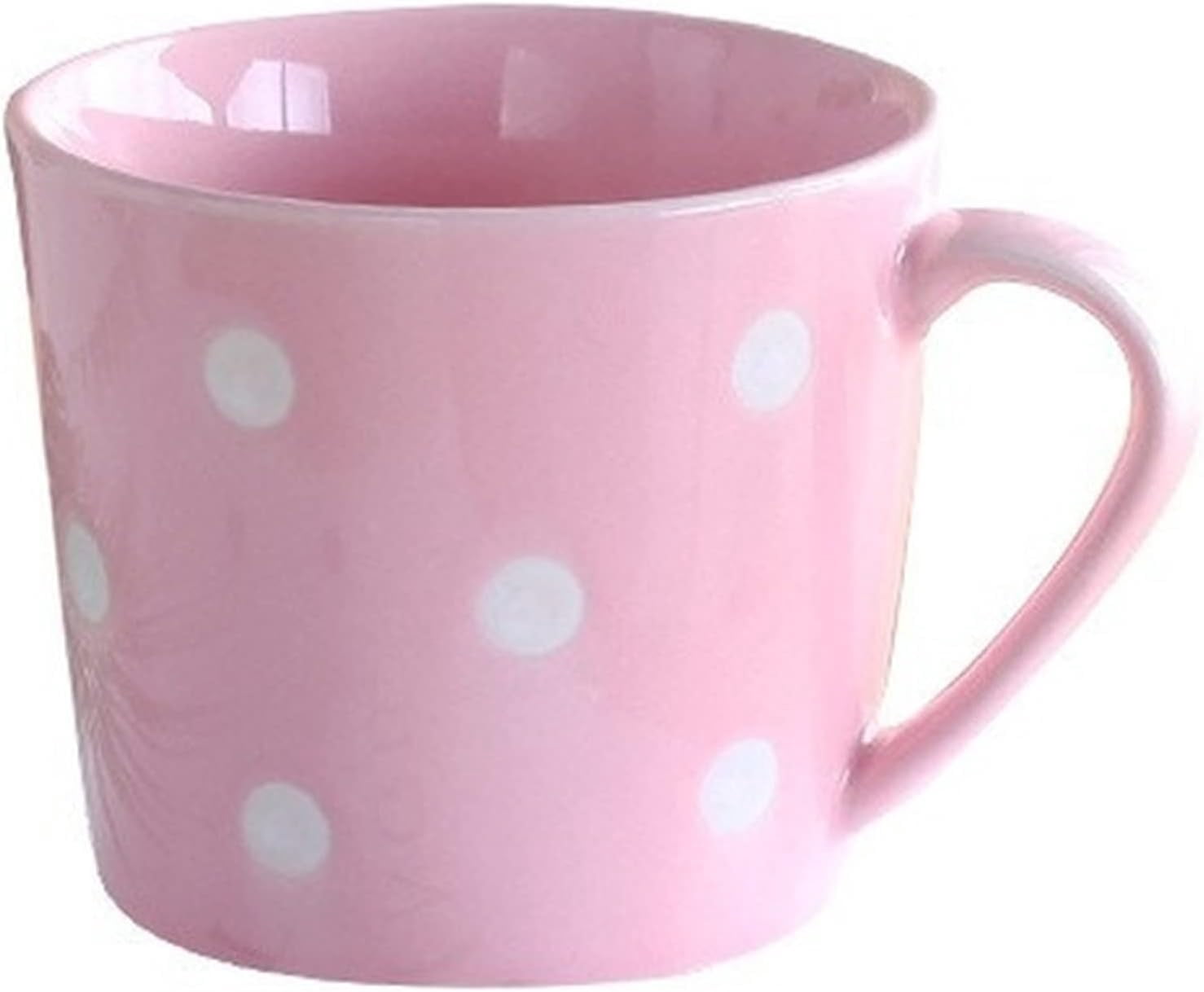 Pink Cute 200ml Polka Dot Coffee Mugs Milk Cup Ceramic Juice Water Mug ...