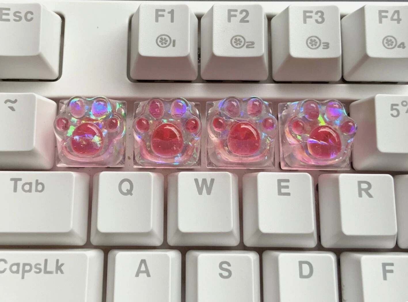 Pink Cute Cat Paw Key Cap Mechanical Keyboard Cherry Mx Switch Custom ...