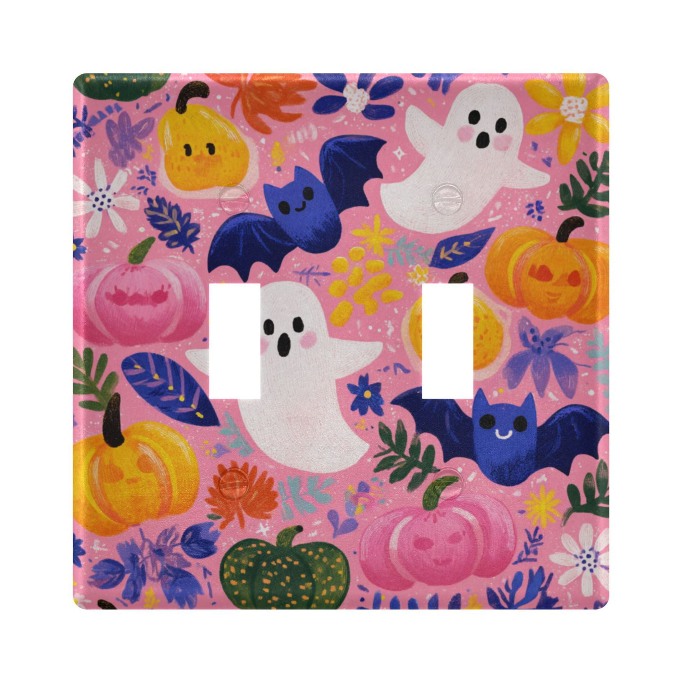 Pink Cute Halloween Ghosts Pattern Decorative Light Switch Plates ...