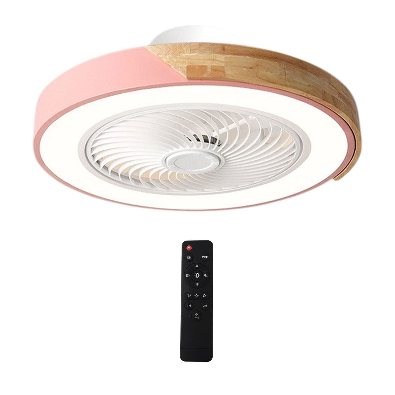 Pink Decorative Ceiling Fan Light Combo With Silent Motor Remote ...