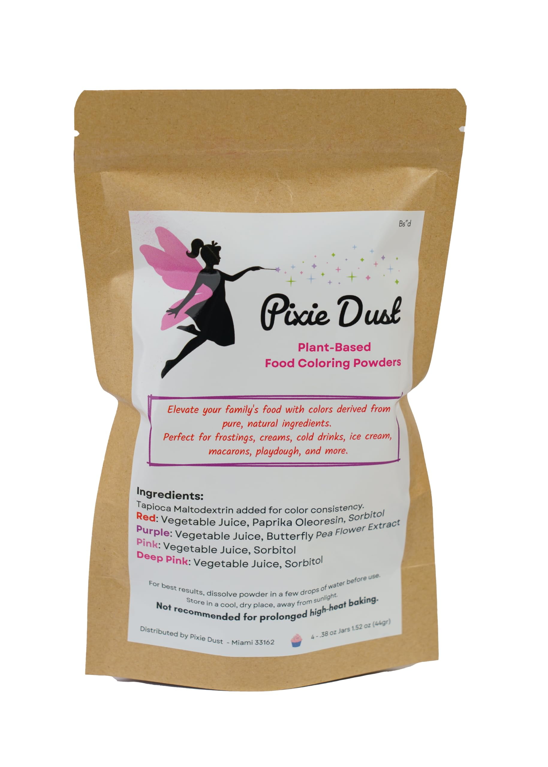 Pink, Deep Pink, TWE5 Red and Purple. All-Natural Food Coloring Powder Set. Dye-Free/Plant Based ...