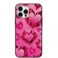 Pink Diamond Hearts Valentine Sweet Pattern with iPhone 17 through 11 ...