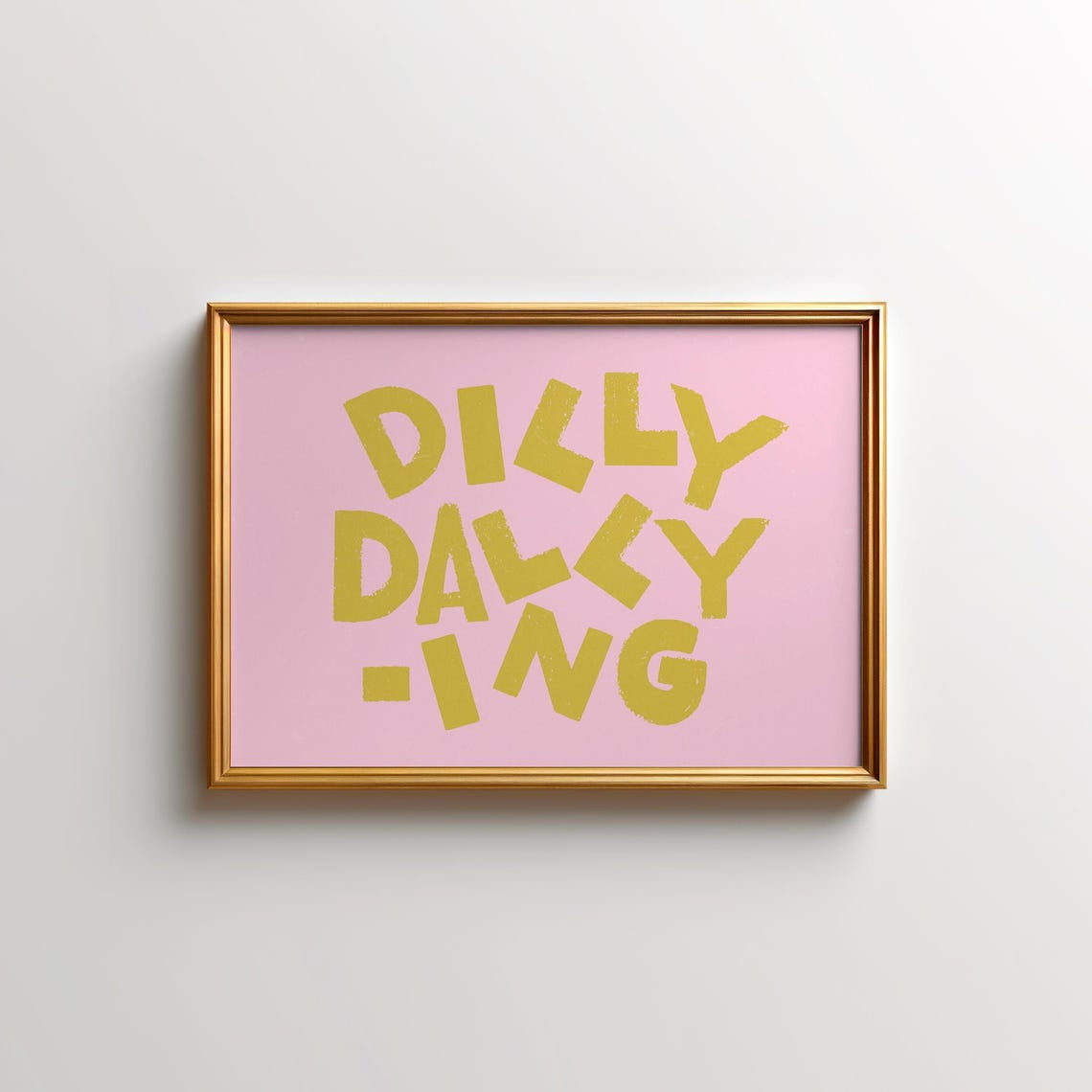 Pink Dilly Dallying Horizontal Print, Nursery, Classroom Decor, Art ...