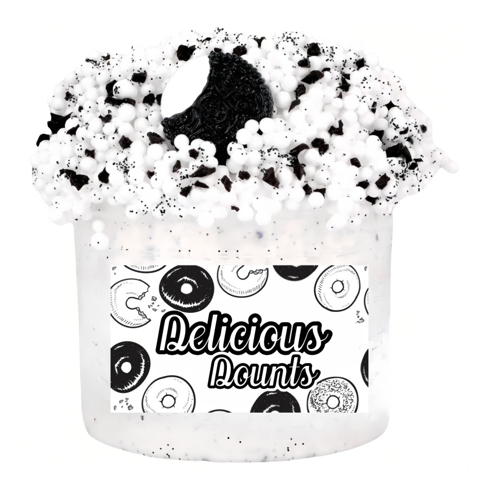 Pink Donut Scented Fluffy Slime with Colorful Sprinkles, Perfect for ...