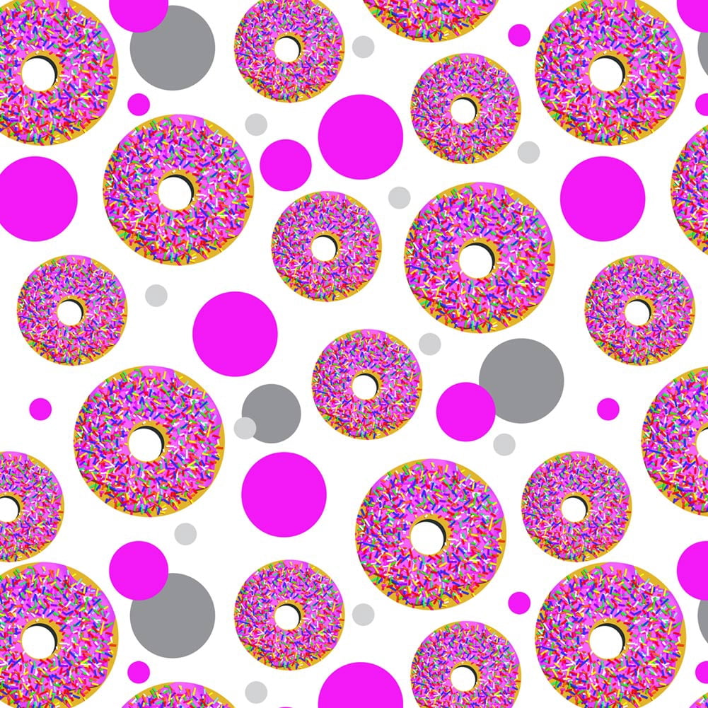 Pink Donut Sprinkles Premium Gift Wrap Wrapping Paper Roll Pattern ...