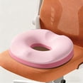 Pink Double Layer Donut-Shaped Memory Foam Seat Cushion,U-Cutout ...