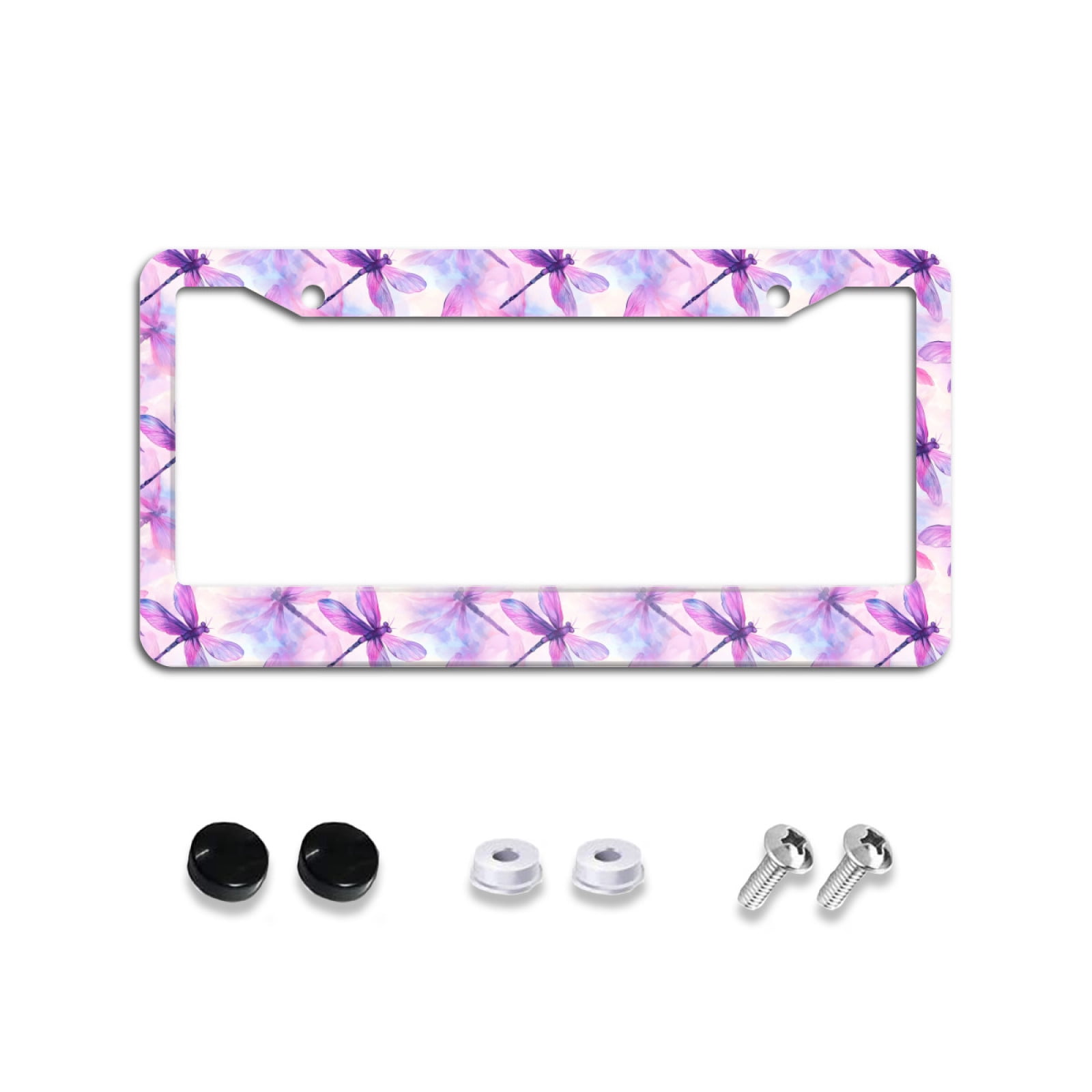 Pink Dragonfly License Plate Frames for Women Men Car Plate Holder ...