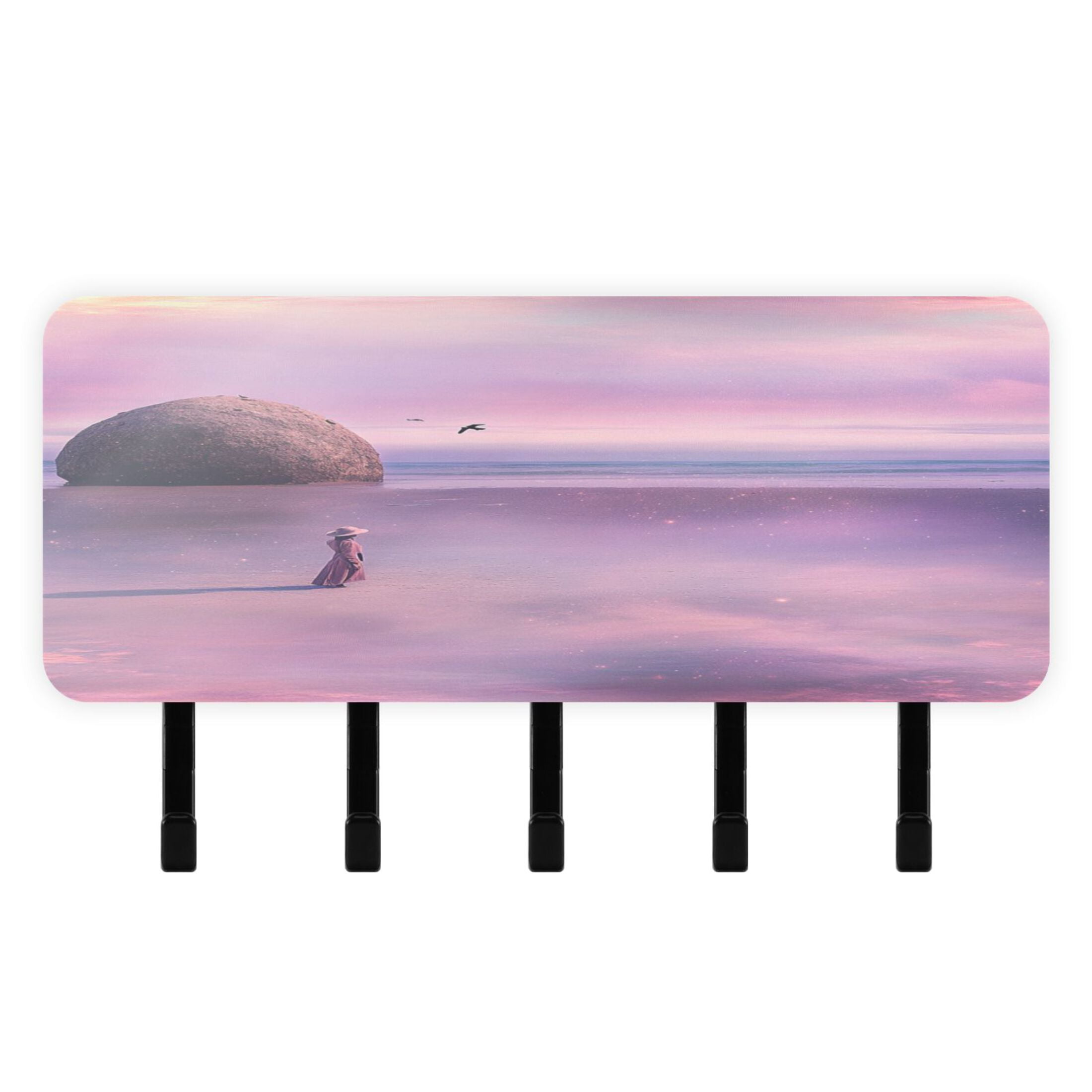 Pink Dream Scene Key Holder for Wall Mail Holder Organizer with 5 Key ...