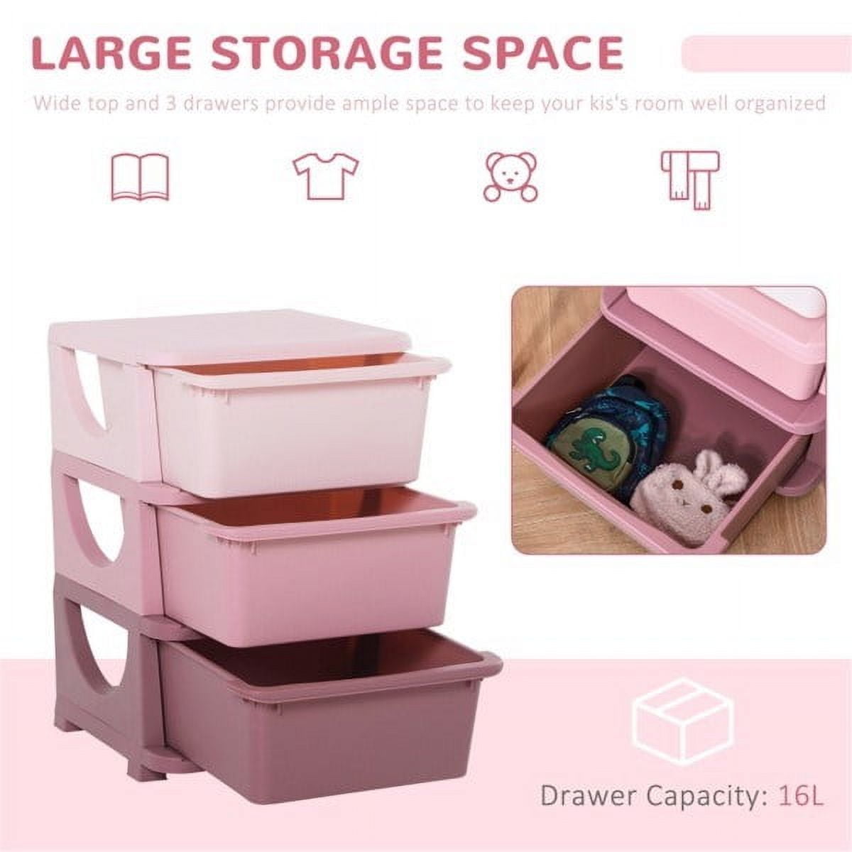 Pink Dresser with 16 Drawers - Organize Child's Room - Walmart.com