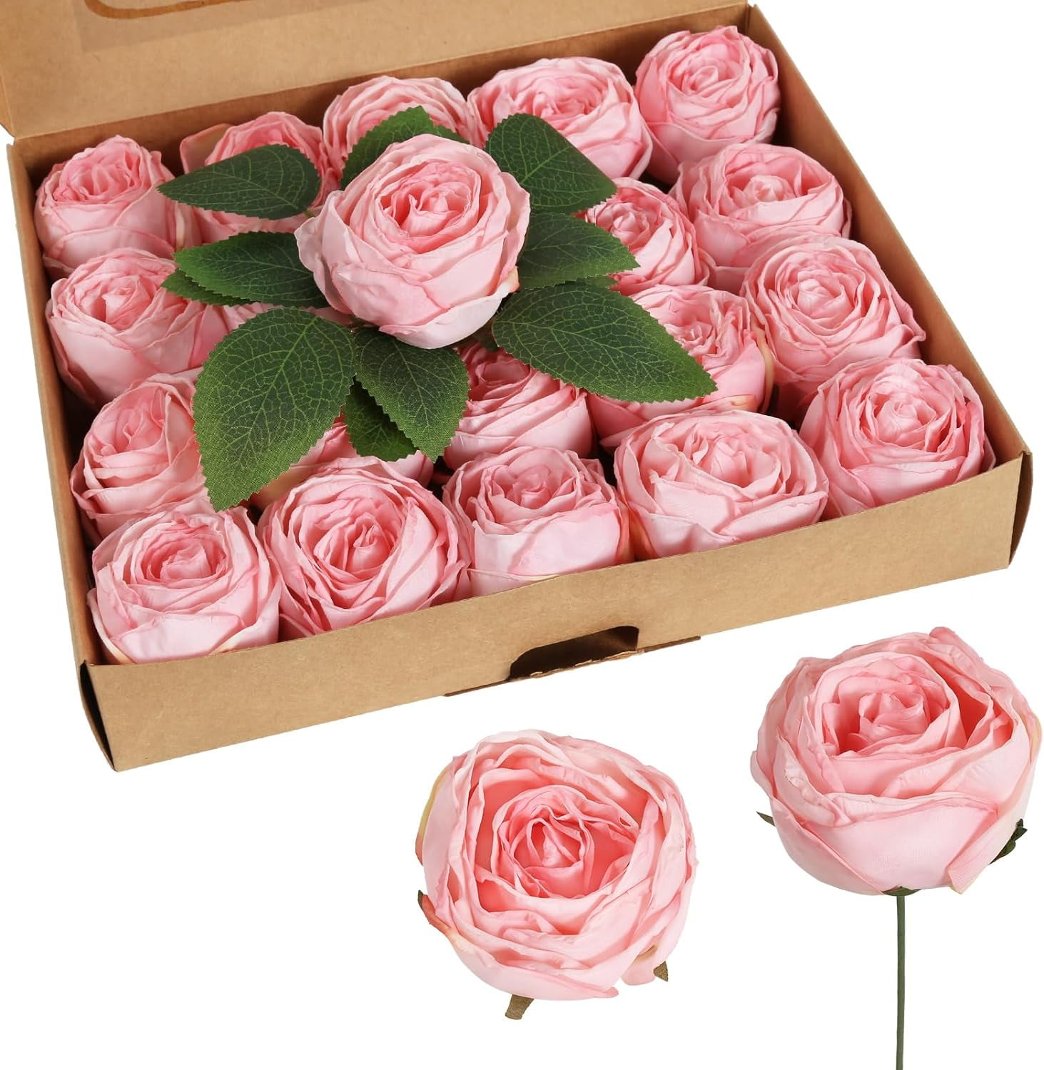 Pink Dried Flowers Artificial Roses Bulk Heads Pink Flowers Artificial ...