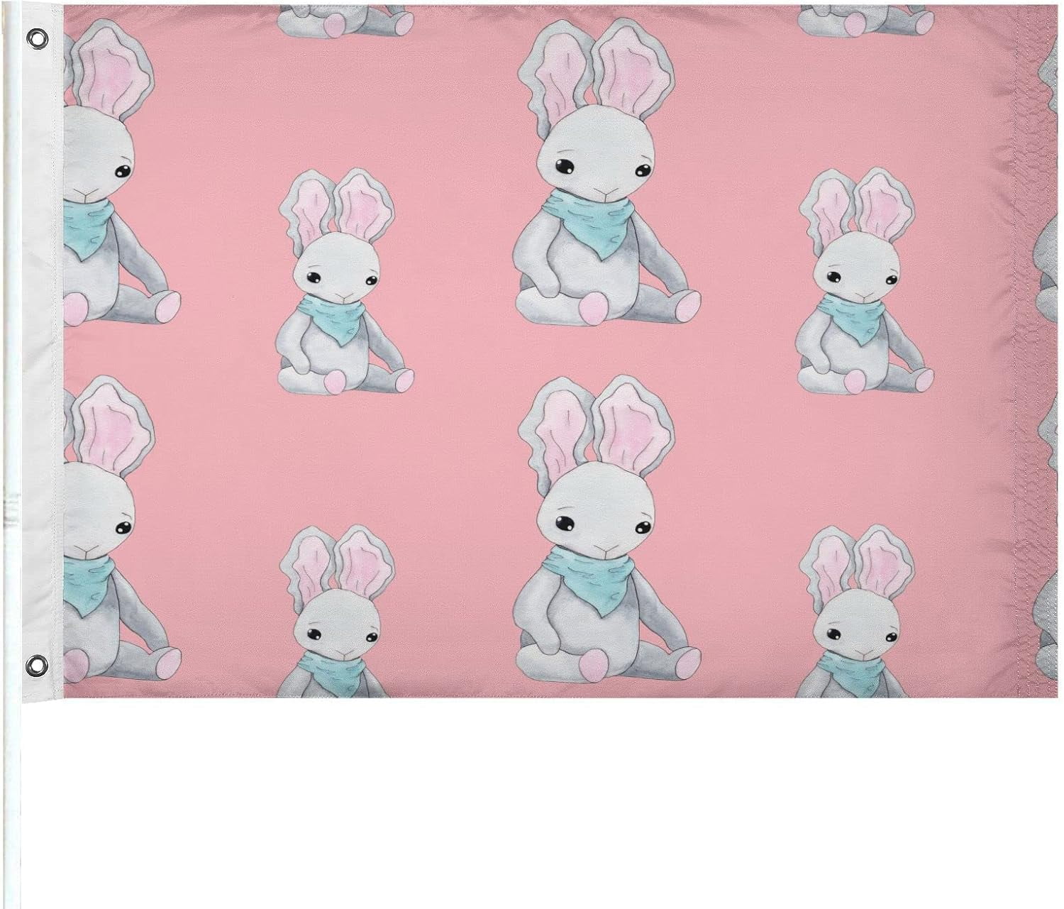 Pink Easter Rabbits Flag Outdoor Garden Flag for Outside Funny Flags ...