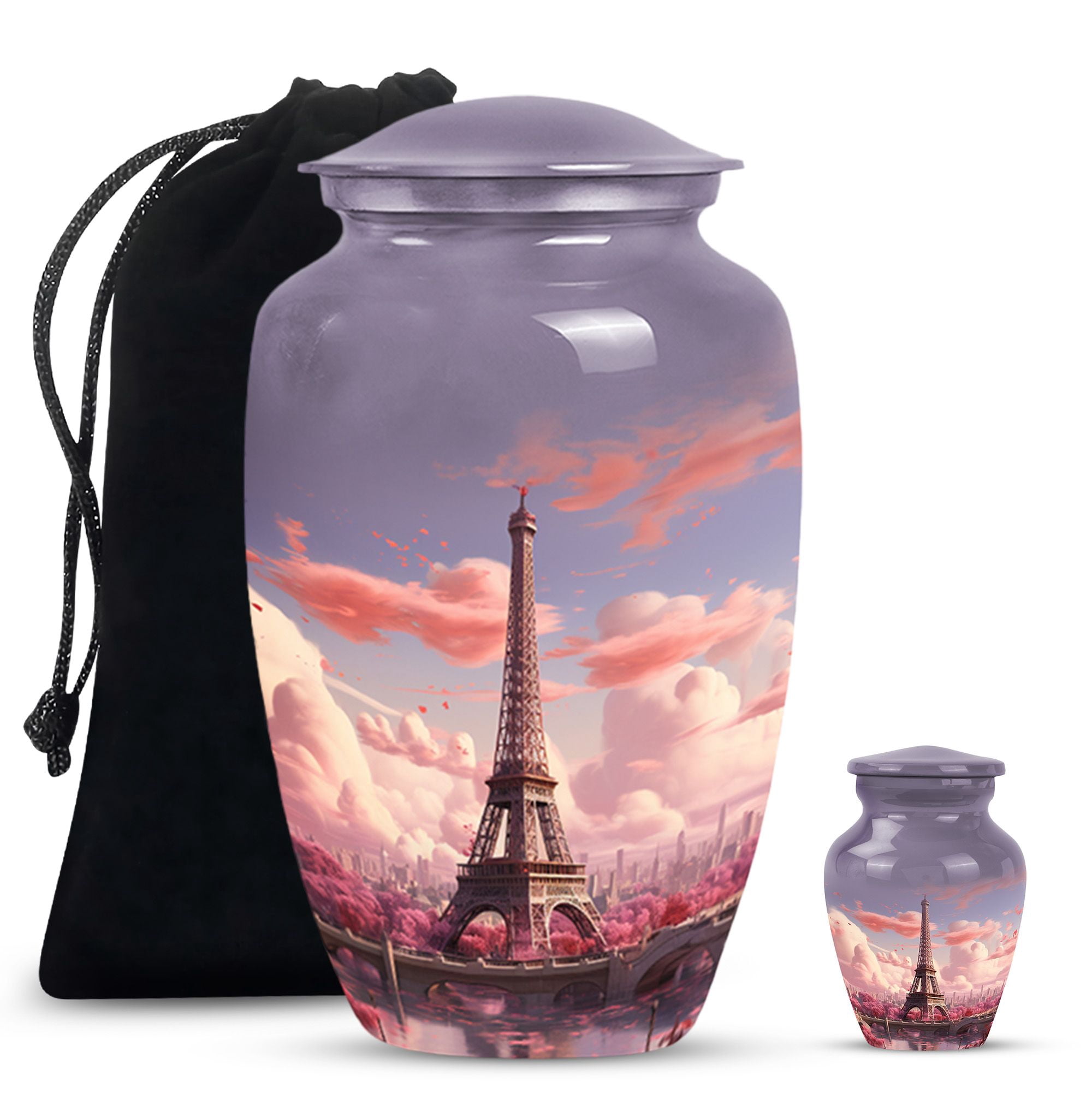 Pink Eiffel Tower Large Funeral Urns For Human Ashes Adult Dad - Small ...