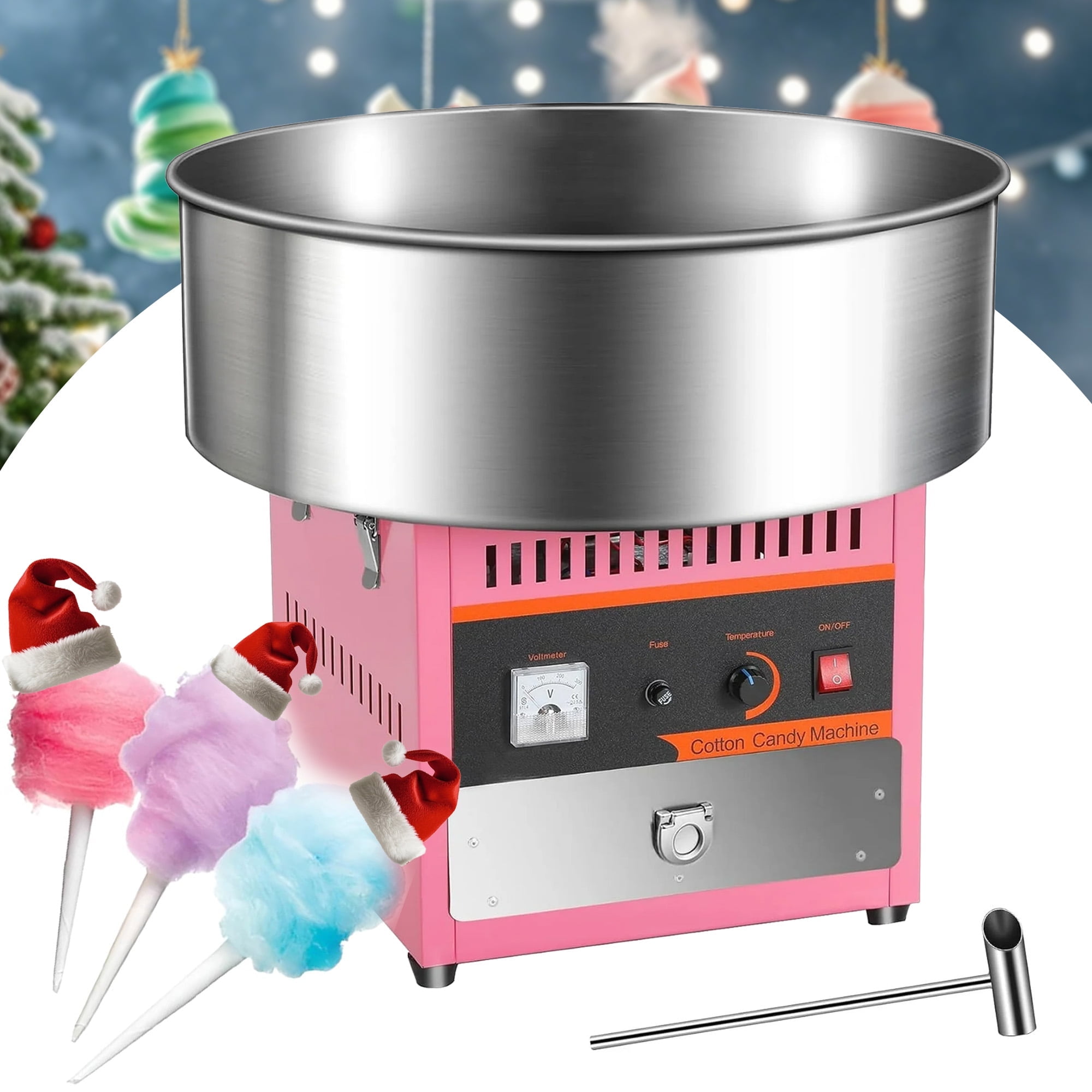 Pink Electric Cotton Candy Machine Commercial, 1000W Cotton Candy Maker ...