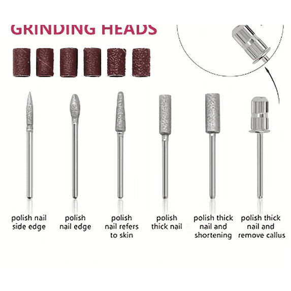 Pink Electric Nail Drill Machine - Multi-Functional Manicure Tool with ...