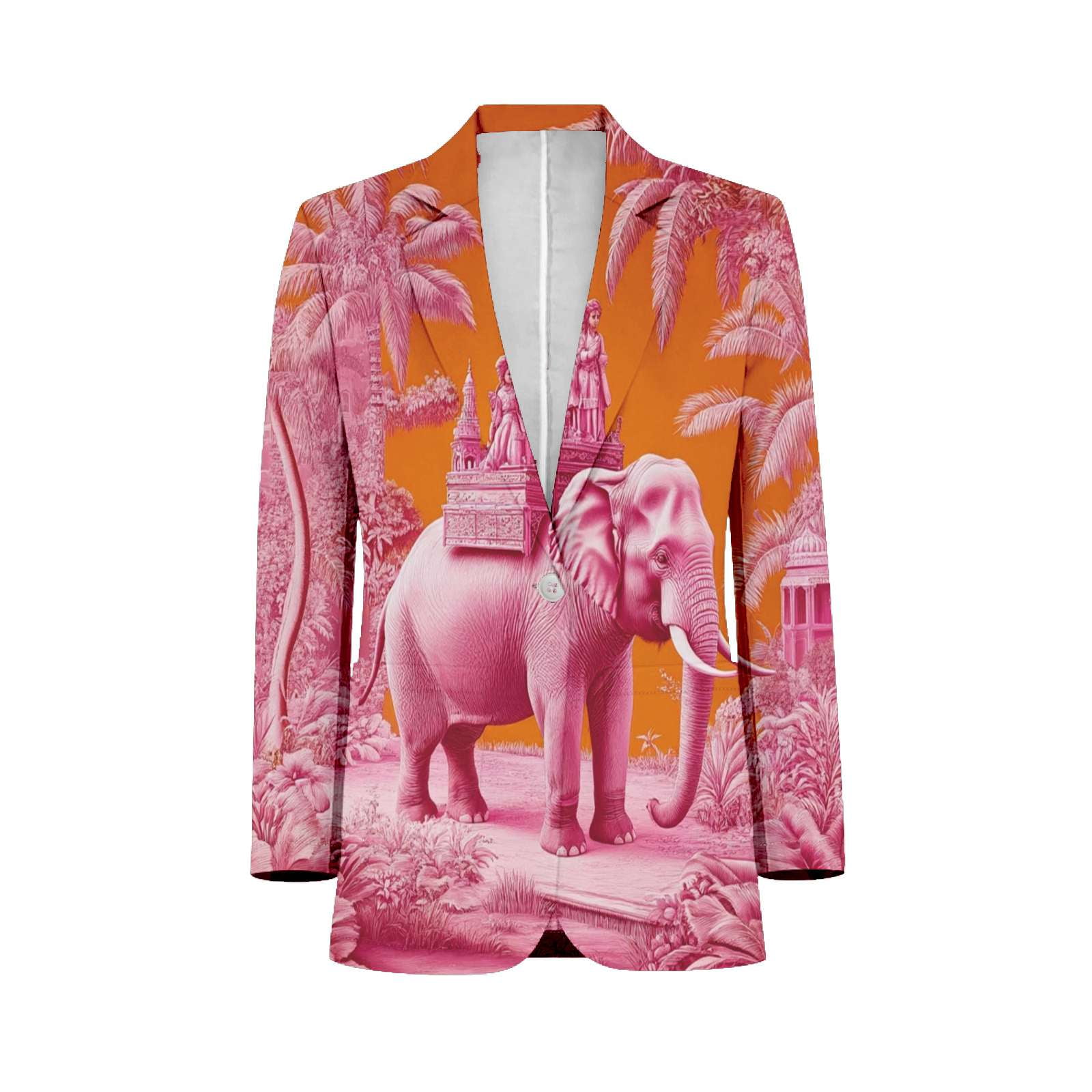 Pink Elephant Carries Royal Family Men Blazers Slim Clothing Summer ...