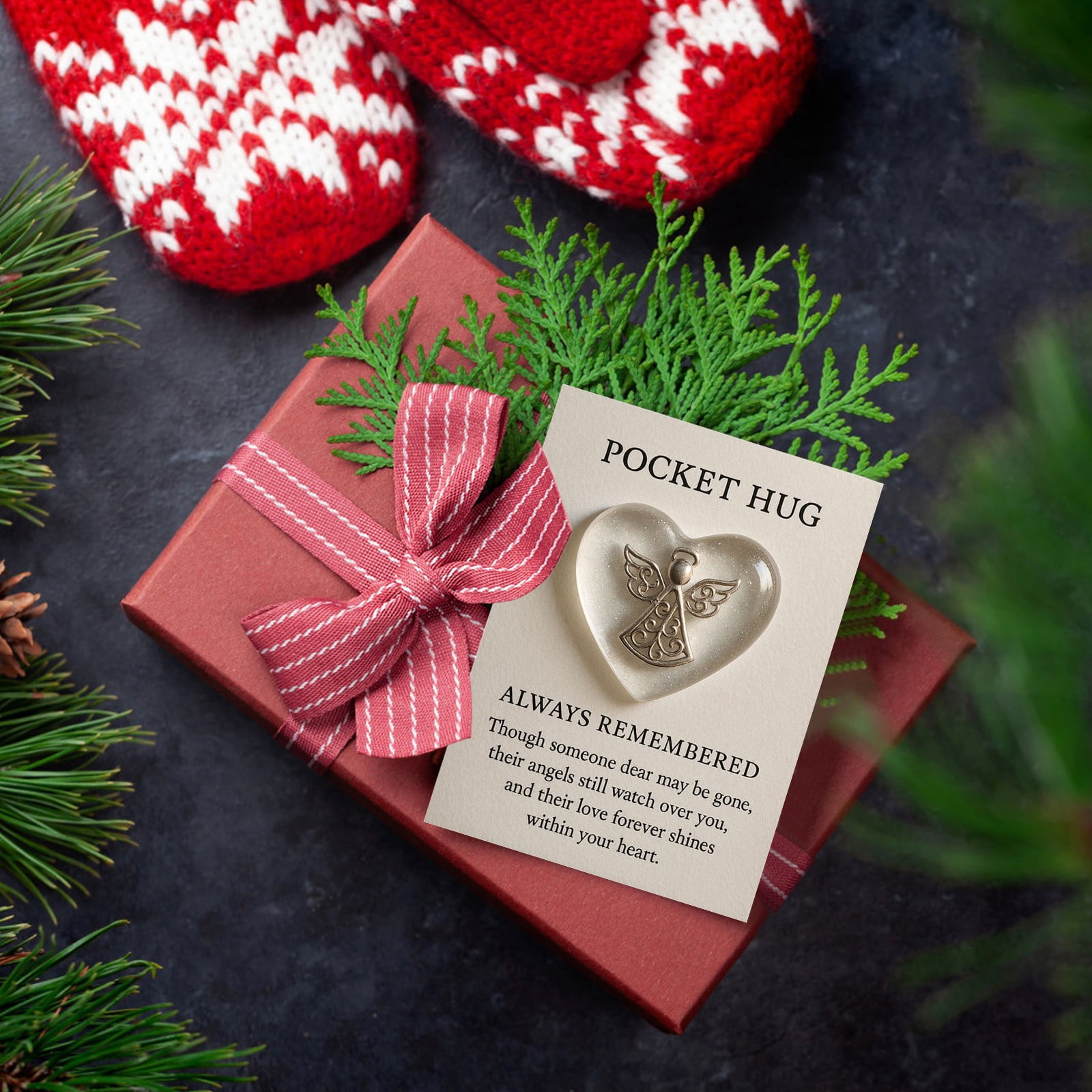 Pink Embrace Memorial Decoration - Angel Themed Emotional Grief Support ...
