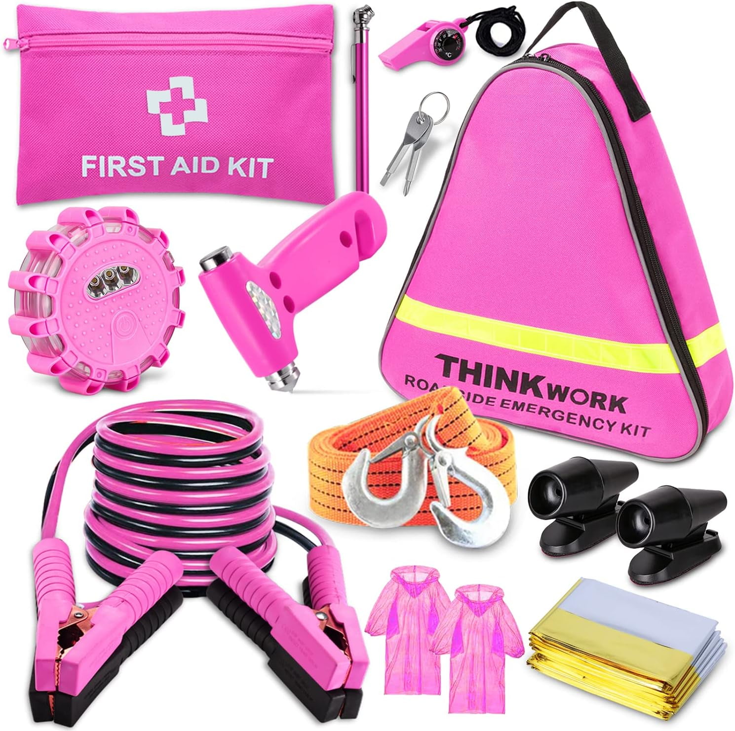 Pink Emergency Roadside Assistance Kit for Teen Girls and Lady's Gifts ...