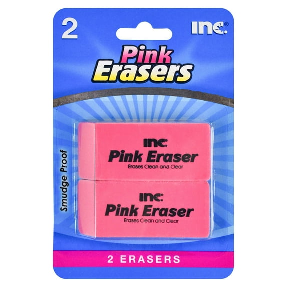 Pink Erasers, 2pk - Walmart.com