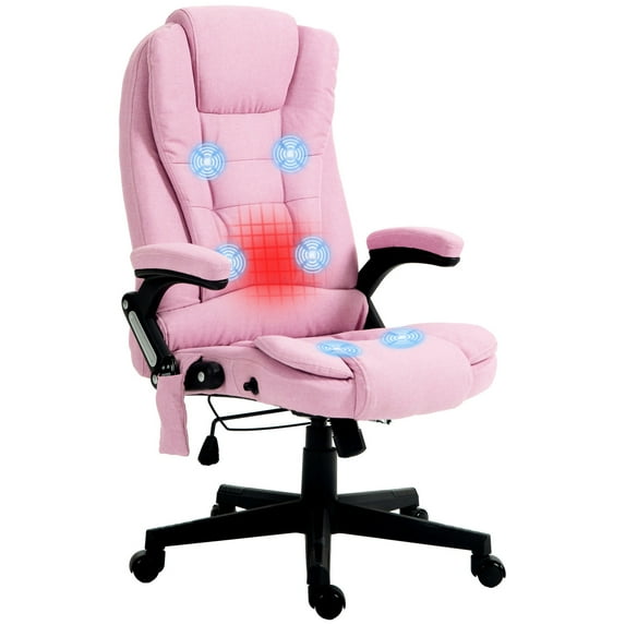 Pink Executive Chair - Remote - Controlled Massage & Heat - Office ...