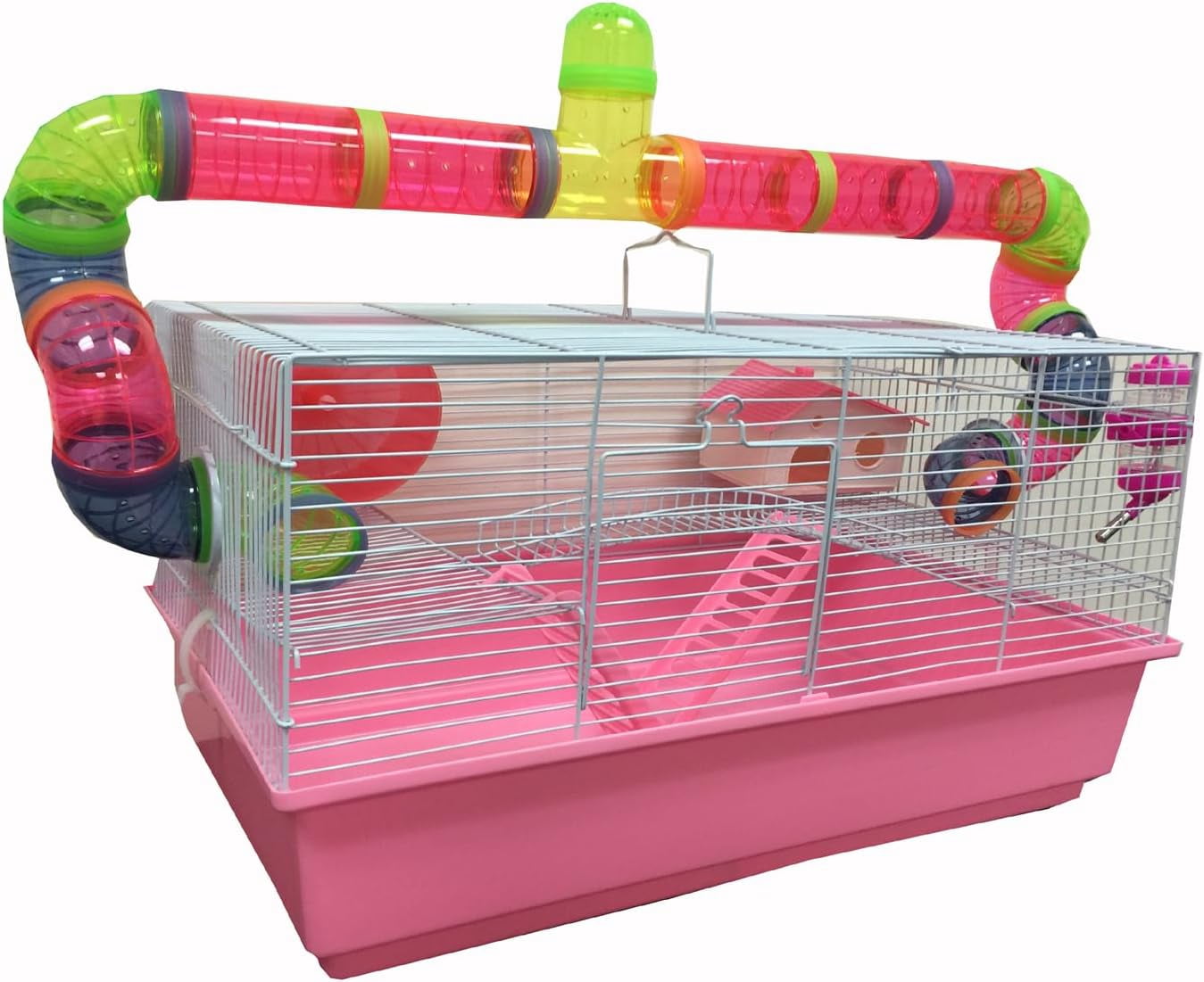 Pink Extra Large 23" Habitat Hamster Rodent Gerbil Mouse Mice Rat Wire ...