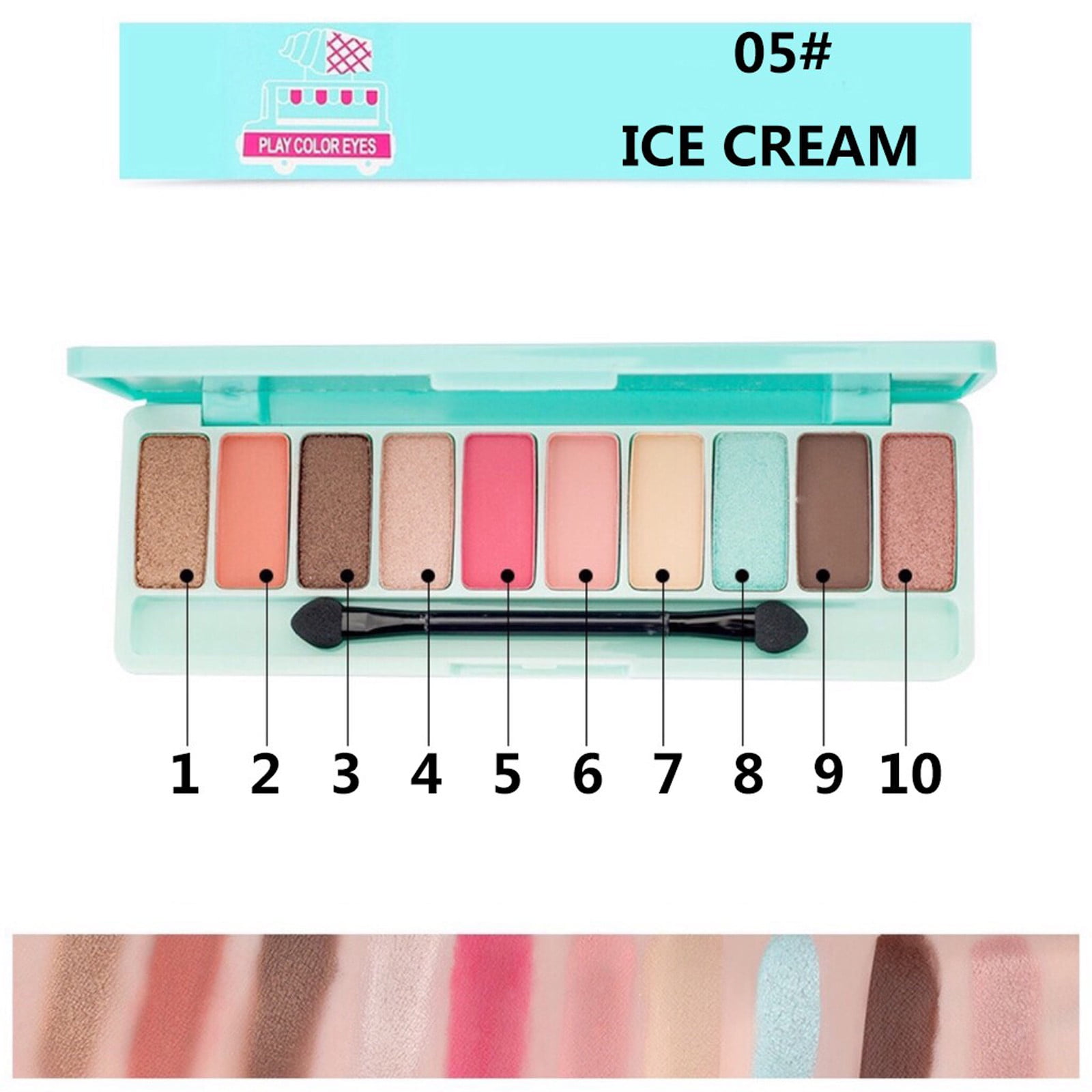 Pink Eyeshadow Palette For Women, LAMEILA 10 Colors Eyeshadow Natural ...