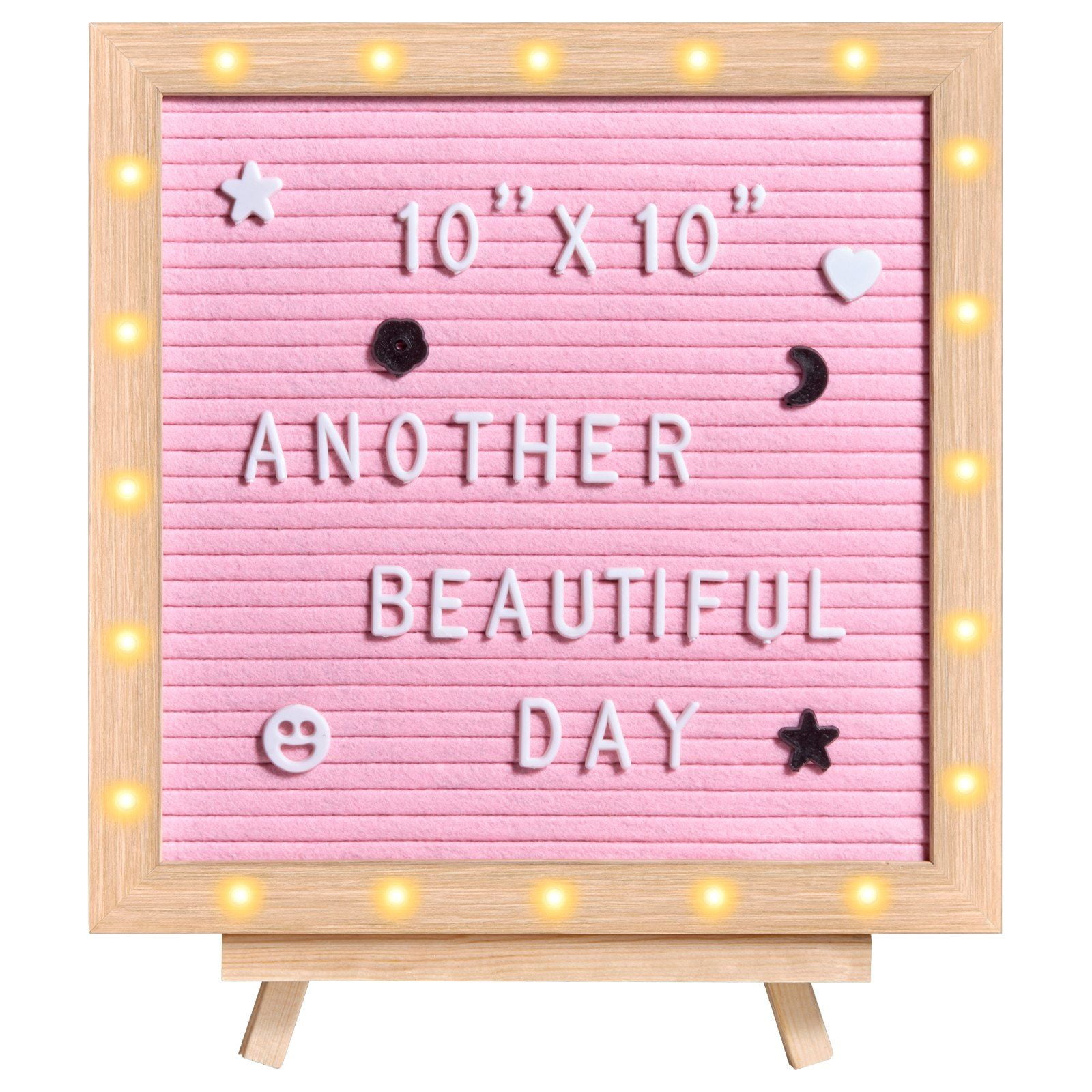 Pink Felt Letter Board, 10"x10" Felt Message Board, Changeable Sign ...