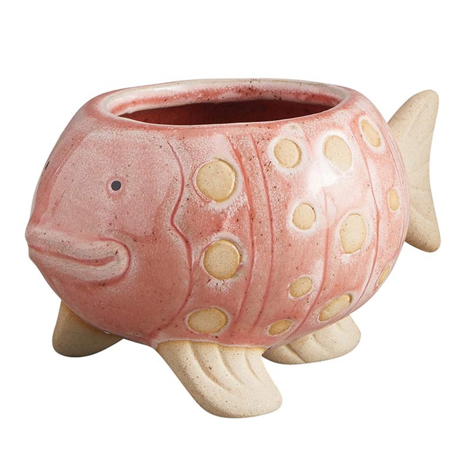 Pink Fish Mini Planter Pot | Tropical Shaped Fish Pot | 5" x 3 ...
