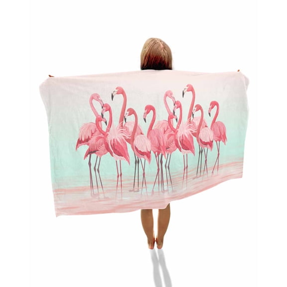 Pink Flamingo Beach Towels for Beach Pool and Travel Essentials