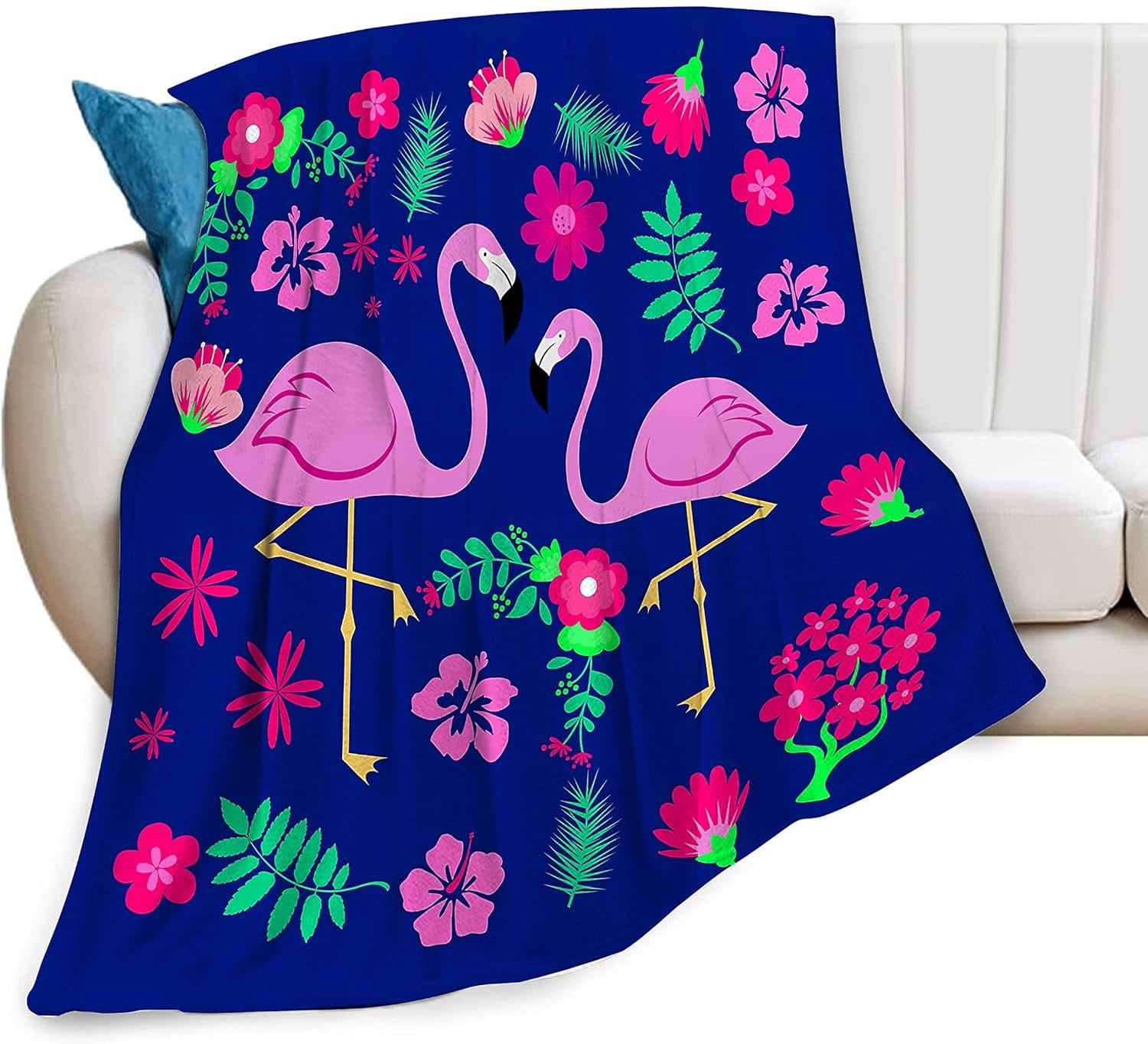Pink Flamingo Blanket Flamingo Gifts for Women Soft Cozy Fuzzy Plush ...